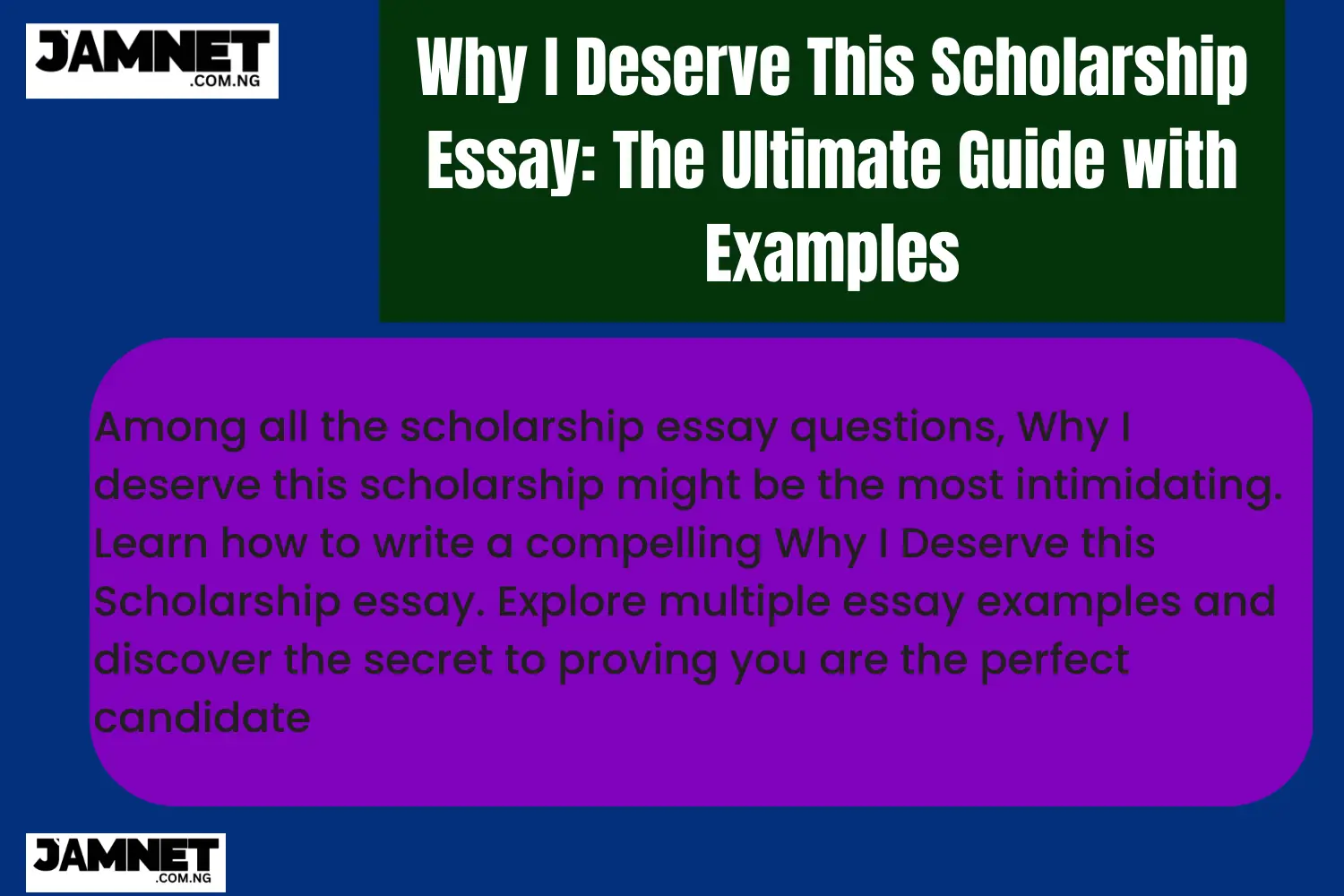 Best Why I Deserve This Scholarship Essay: A-Z