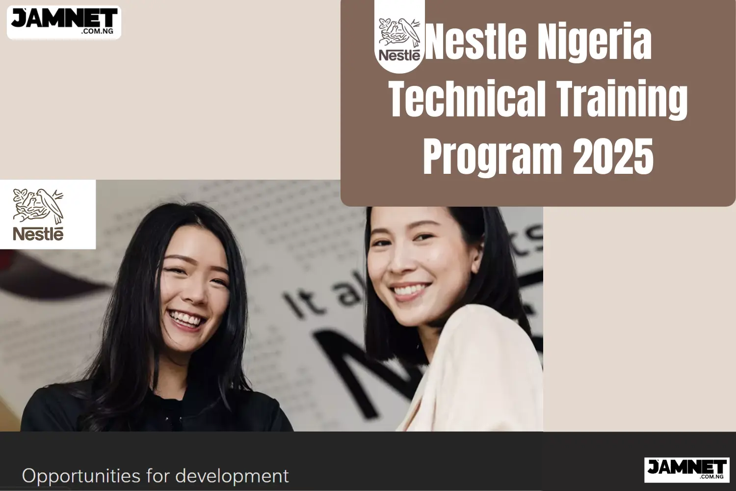 Nestle Nigeria Technical Training Program 2025 | Jamnet